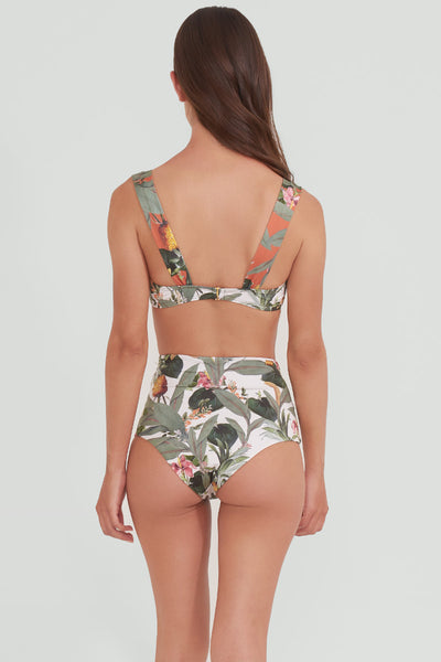 Soft Pineapple Bandeau Bikini with High waist bottom set – Bella Kini